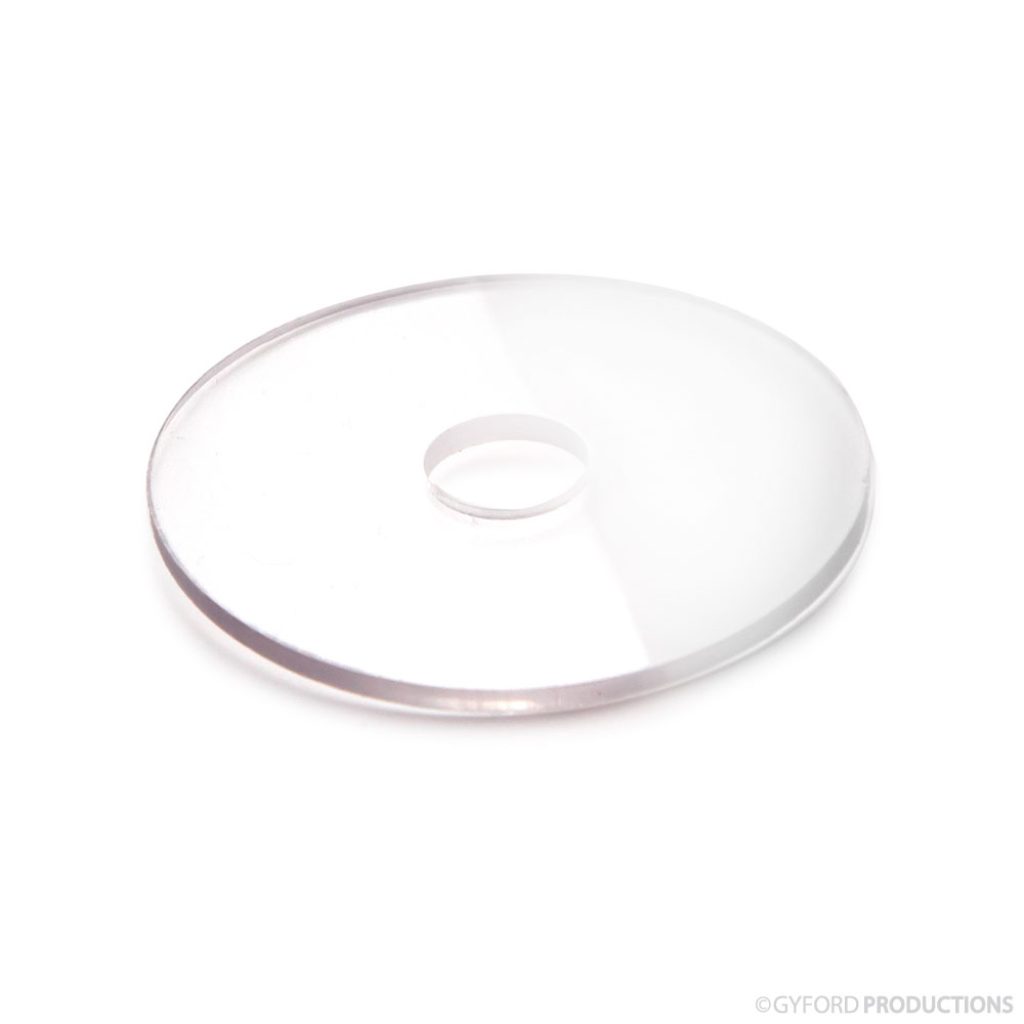 1-3/8" Diameter Clear Vinyl Washer | Gyford Standoff Systems