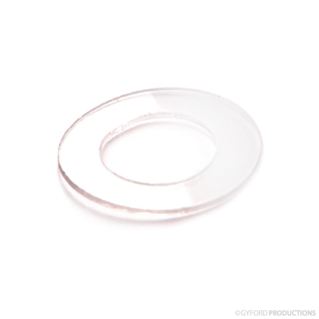 3/4" Diameter Clear Vinyl Washer | Gyford Standoff Systems