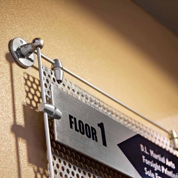 EZ Rod 1/4" 90 Degree Wall Connector | Gyford Standoff Systems